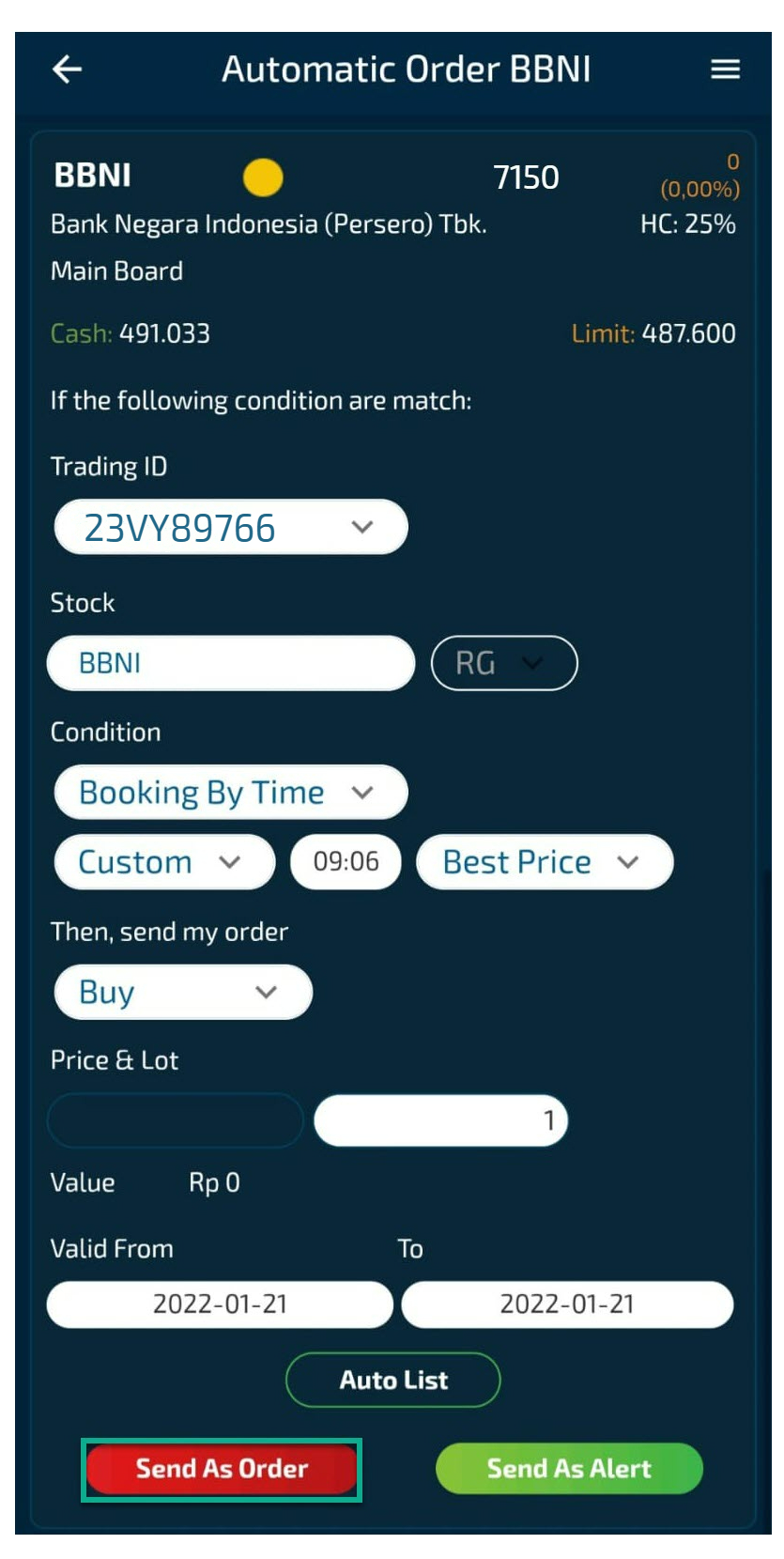 Cara Setting Automatic Order - HELP Bions