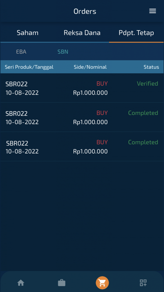 Pemesanan SBN - HELP Bions