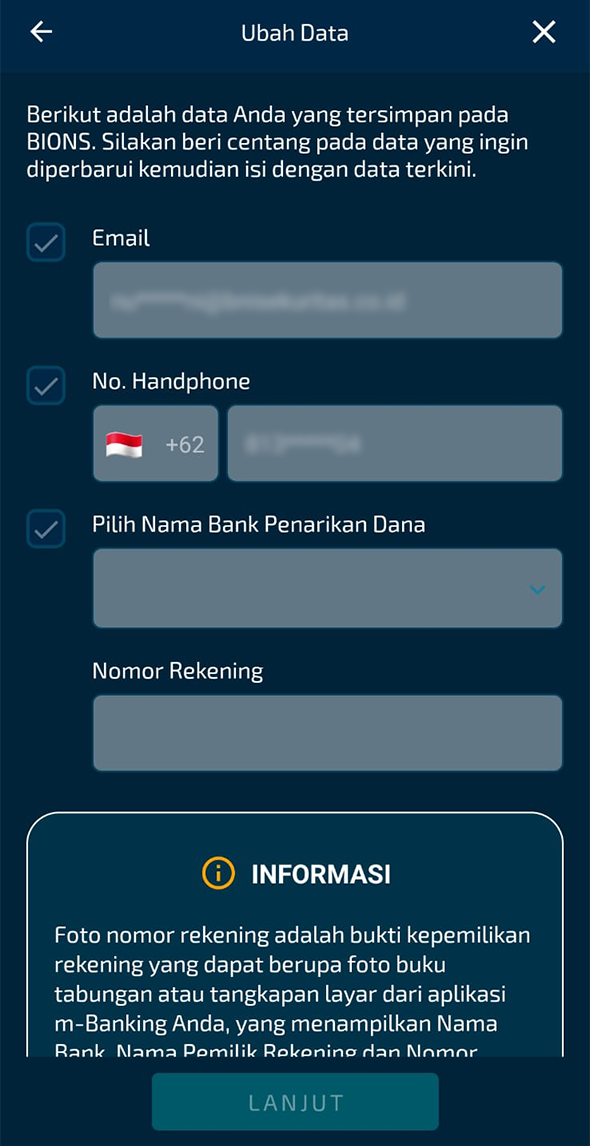 Pengkinian Data - HELP Bions